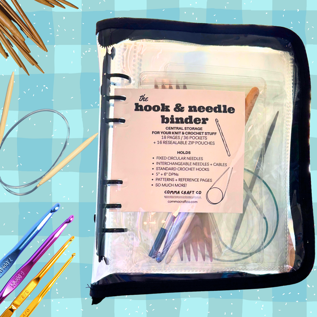 The Hook & Needle Binder - Deluxe Knitting/Crochet Organizer